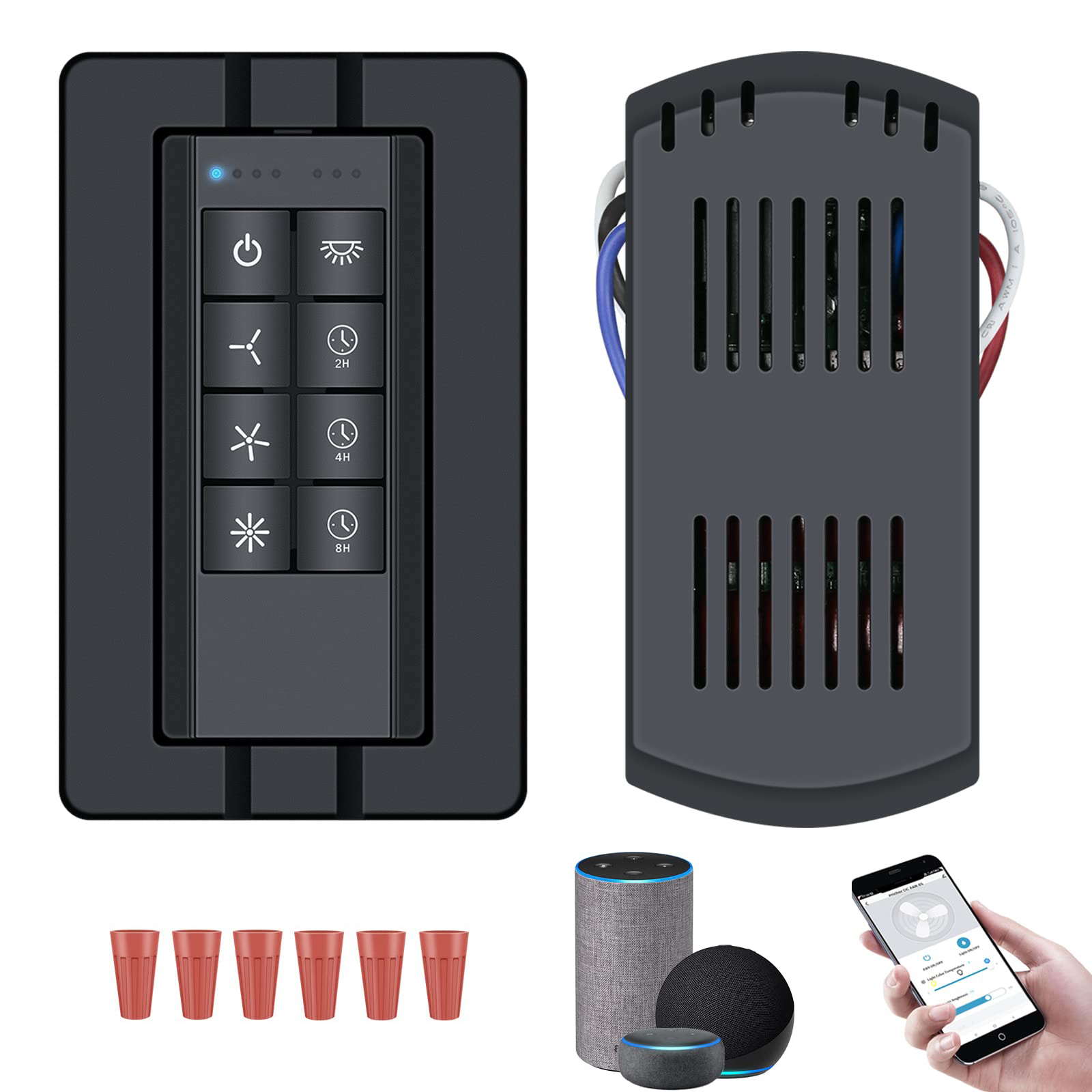 CeilingBreeze Smart Ceiling Fan Remote for AC Fan (Black) – CeilingBreeze